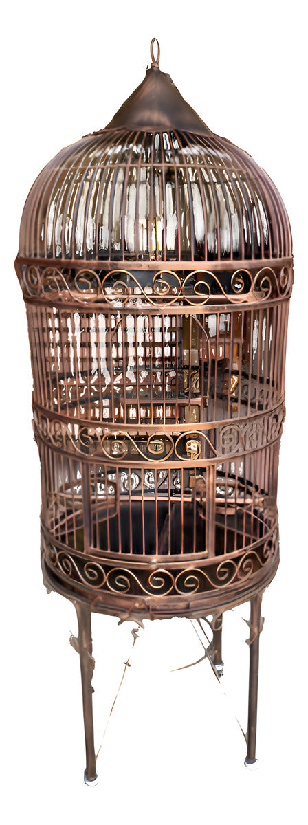 Jaula De Metal Para Aves Con Base Con Llantas Estilo Antiguo ...